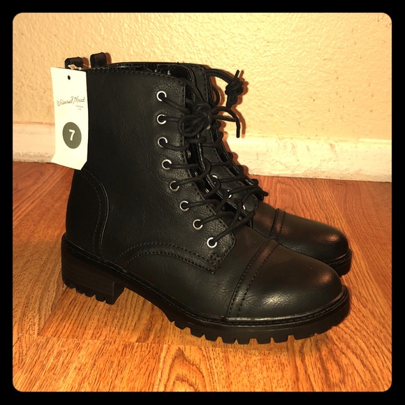 Universal Thread | Shoes | Faux Leather Boot Universal Thread Black ...